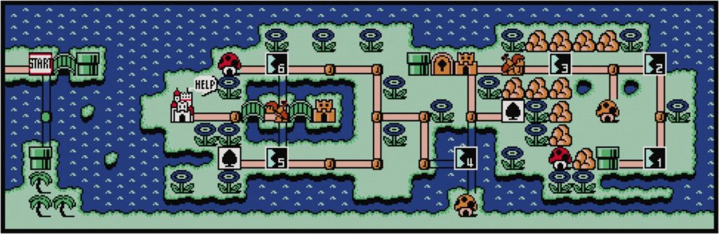 Super Mario Bros 3 World 1 Map Cross Stitch Pattern Nerdpillo