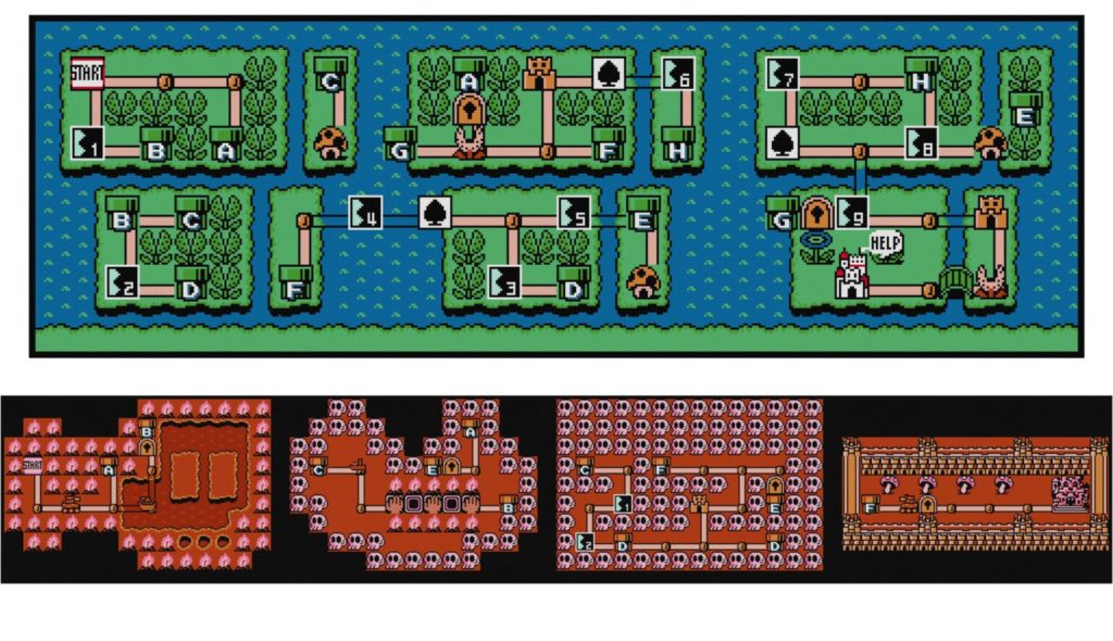 Super Mario Bros. 3 World Maps 1-8 Cross Stitch Patterns Bundle - NERDpillo